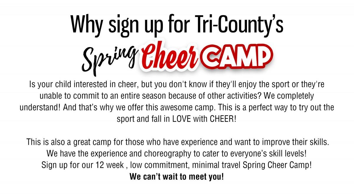 Spring Cheer Camp 2018 - Tri-County Gymnastics & Cheer
